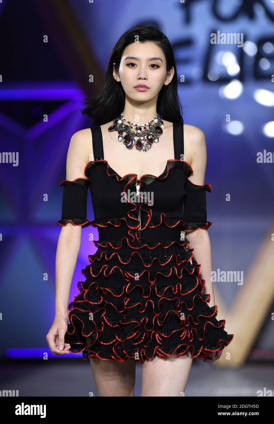 Ming Xi models at the Fashion For Relief Catwalk Show, part of the 71st ...