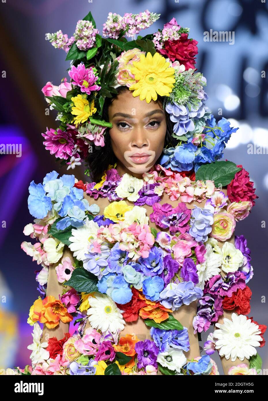 Winnie Harlow models at the Fashion For Relief Catwalk Show, part of ...