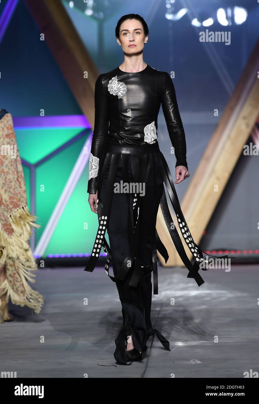 Erin O'Connor models at the Fashion For Relief Catwalk Show, part of ...