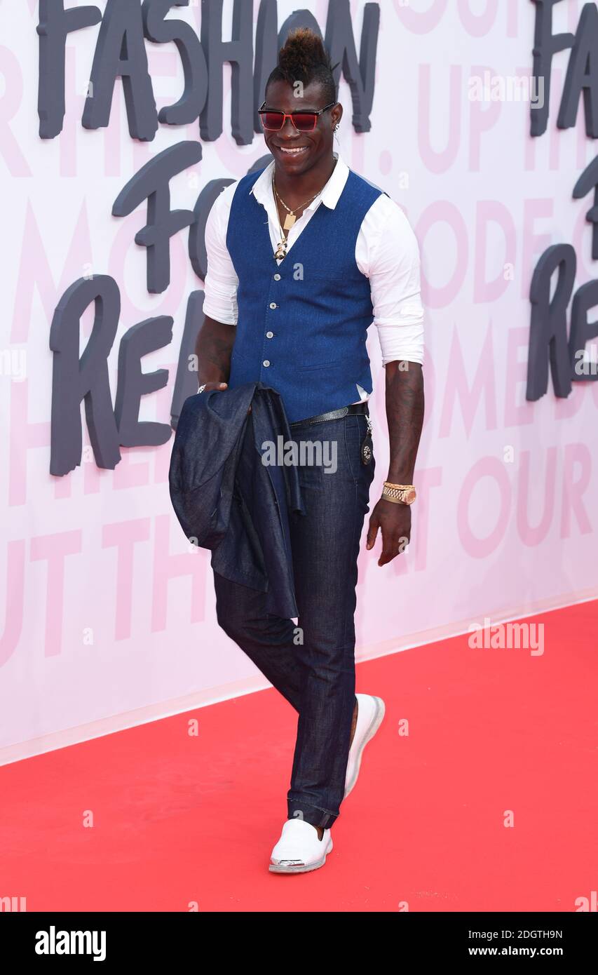 Mario Balotelli arriving at the Fashion For Relief Catwalk Show, part ...