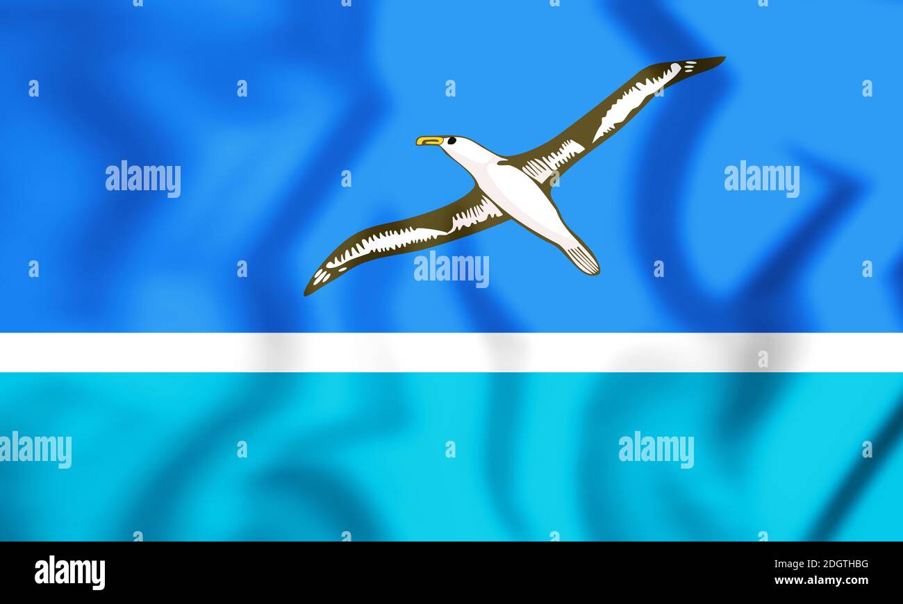 3D Flag of Midway Islands. 3D Illustration Stock Photo - Alamy