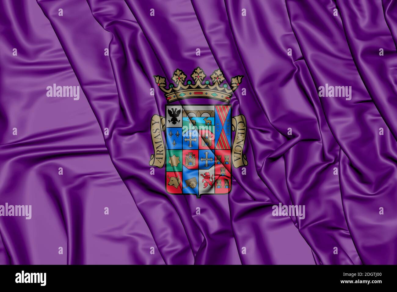 3D Flag of Palencia Province, Spain. 3D Illustration Stock Photo - Alamy