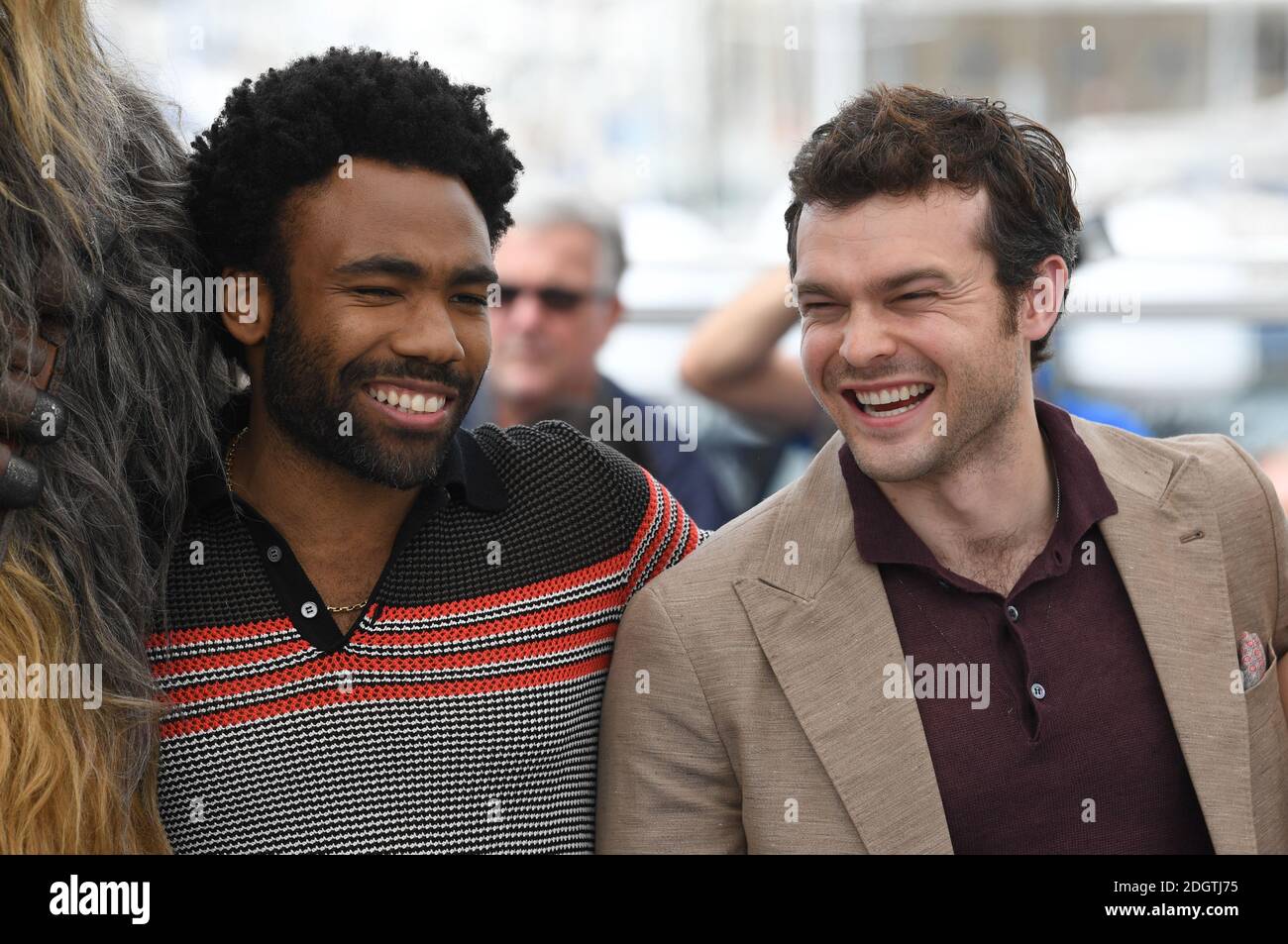 Donald Glover and Alden Ehrenreich during the Solo, A Star Wars Story ...