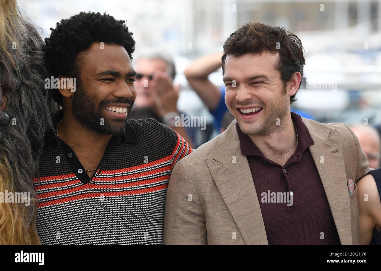 Donald Glover and Alden Ehrenreich during the Solo, A Star Wars Story ...