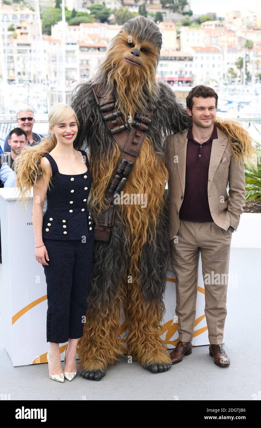 Alden Ehrenreich. Chewbacca and Emilia Clarke during the Solo, A Star ...