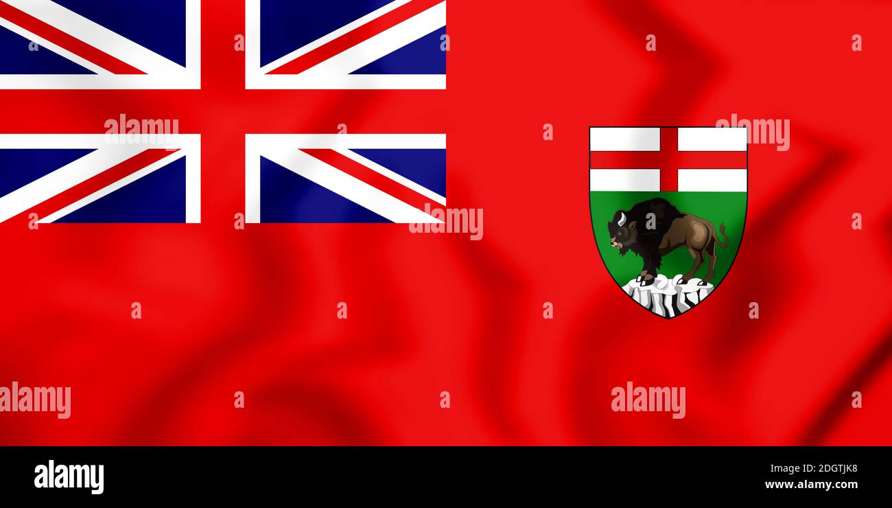 3D Flag of Manitoba, Canada. 3D Illustration Stock Photo - Alamy