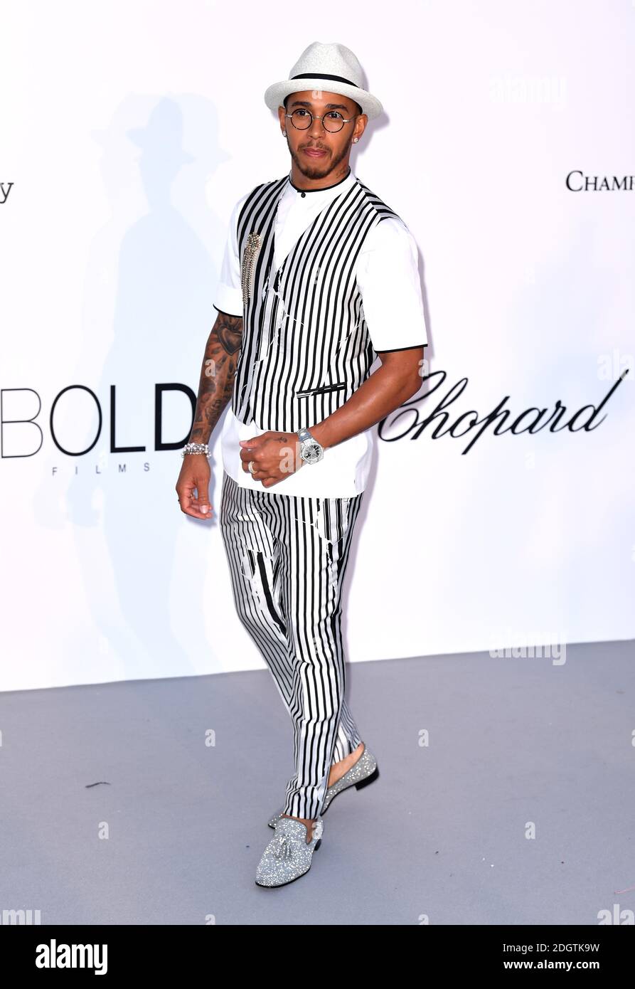Lewis Hamilton attending the 25th amFAR Gala held at the Hotel du Cap ...