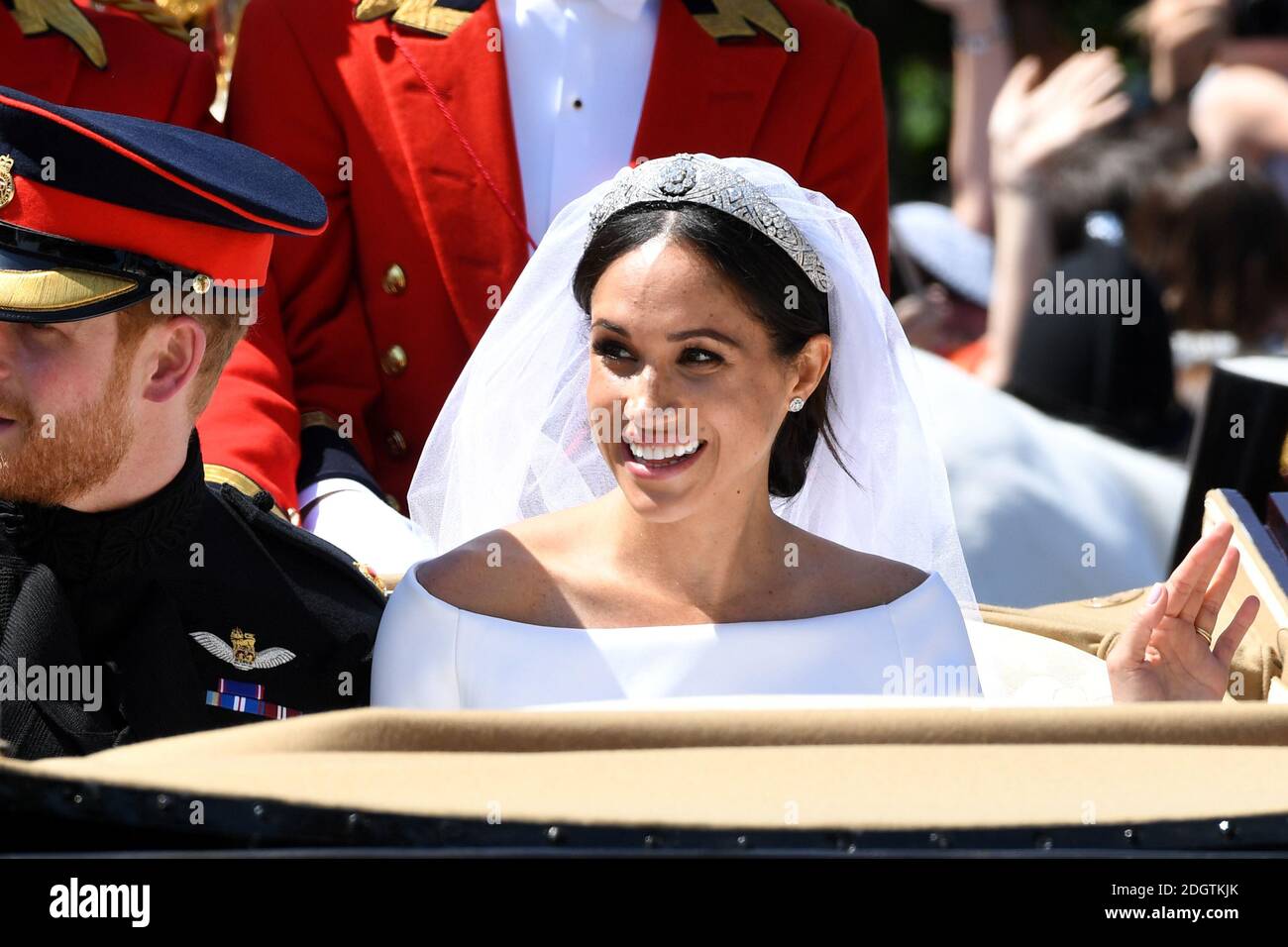 Meghan prince harry married veil hi-res stock photography and images ...