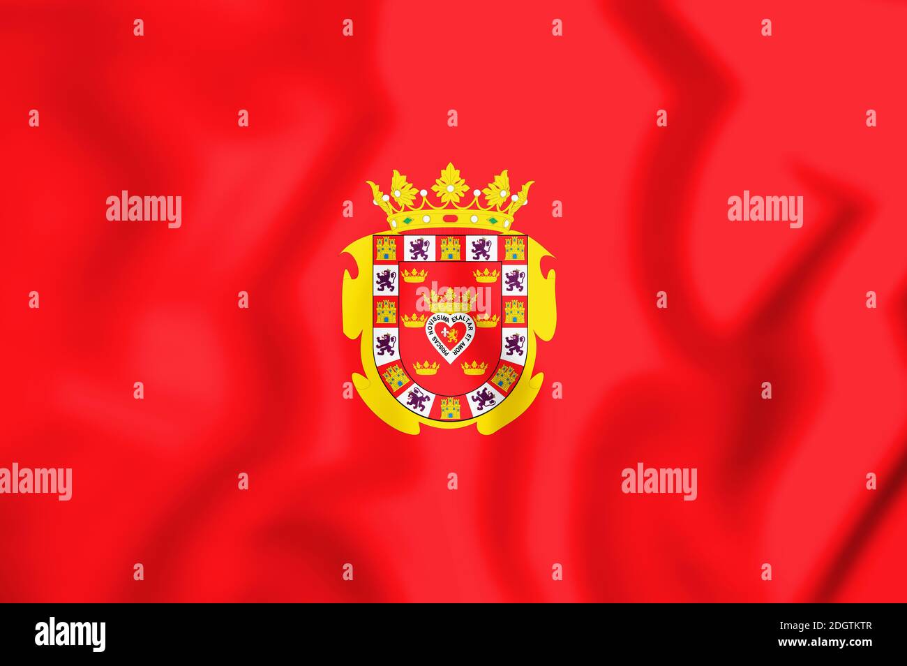 3D Flag of Murcia City, Spain. 3D Illustration Stock Photo - Alamy