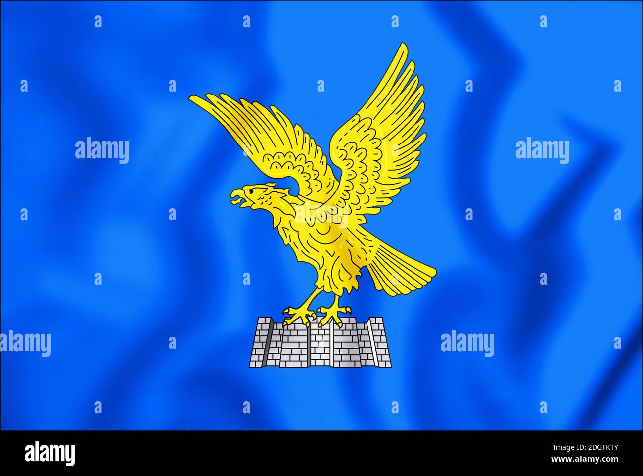 3D Flag of Friuli Venezia Giulia, Italy. 3D Illustration Stock Photo ...