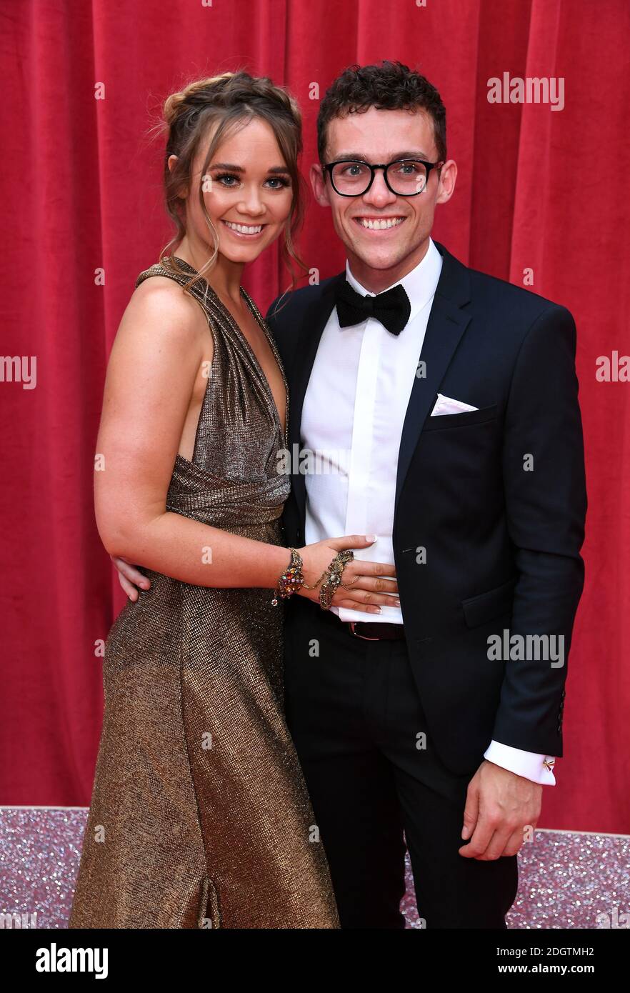 Daisy Wood-David (left) and Luke Jerry attending the British Soap ...
