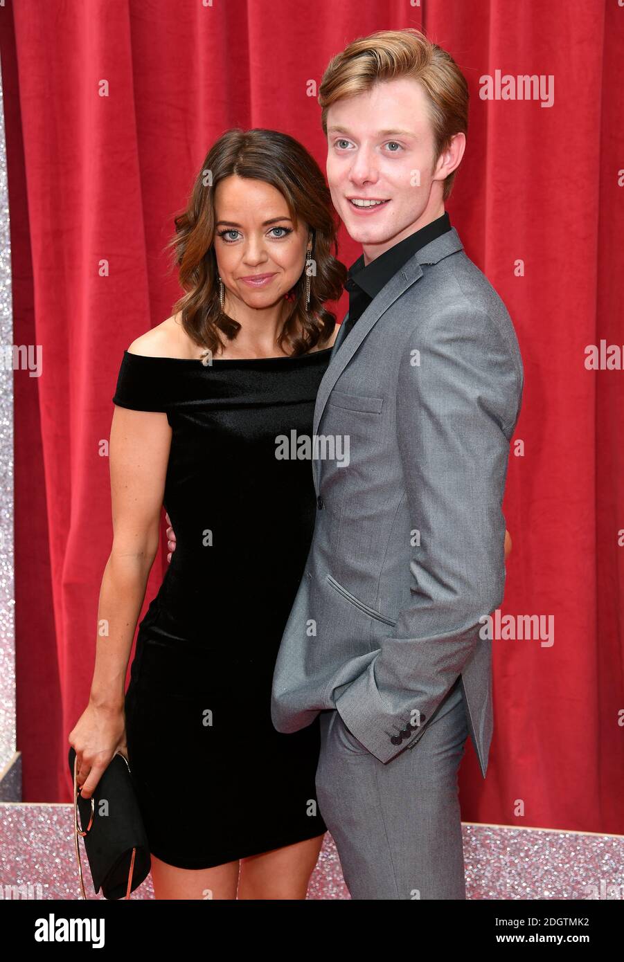 Georgia Taylor (left) and Rob Mallard attending the British Soap Awards ...