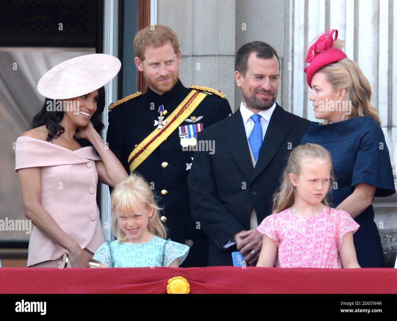 Prince Harry, Meghan Duchess of Sussex, Peter Phillips, Autumn Phillips ...