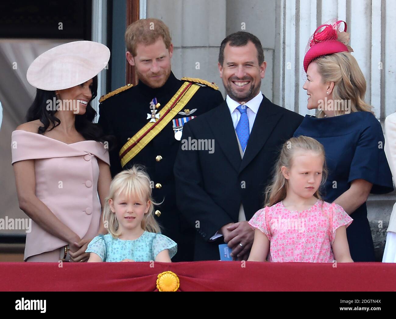 Prince Harry, Meghan Duchess of Sussex, Peter Phillips, Autumn Phillips ...
