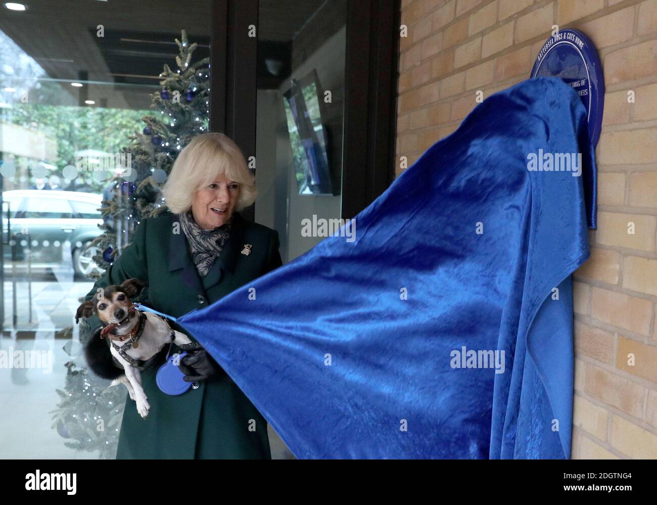 The Duchess of Cornwall with Beth, her jack-russell terrier, unveiling ...