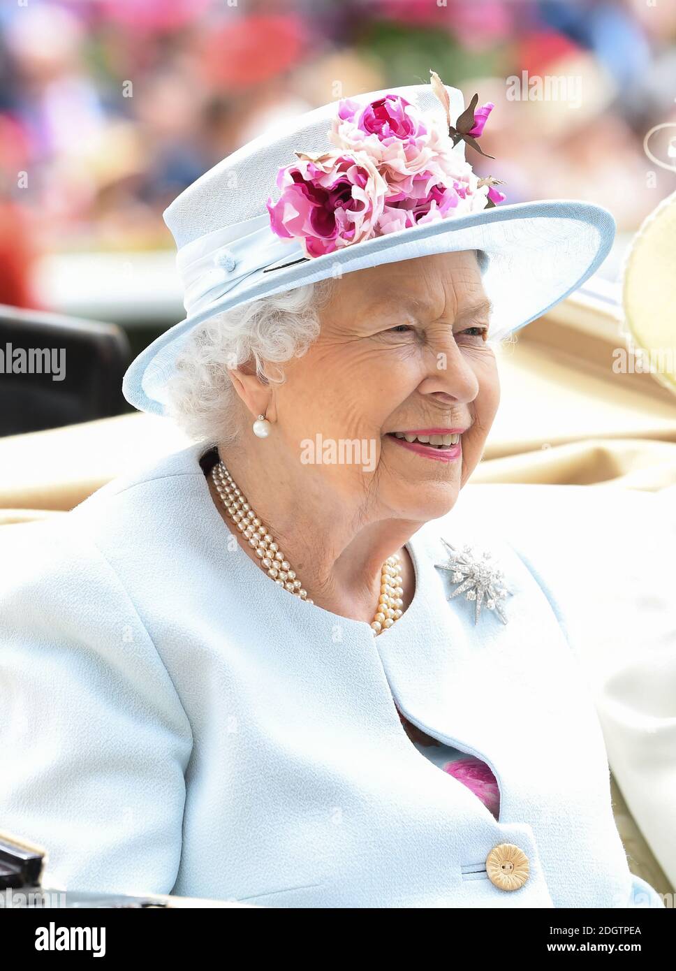Queen Elizabeth II during day two of Royal Ascot at Ascot Racecourse ...