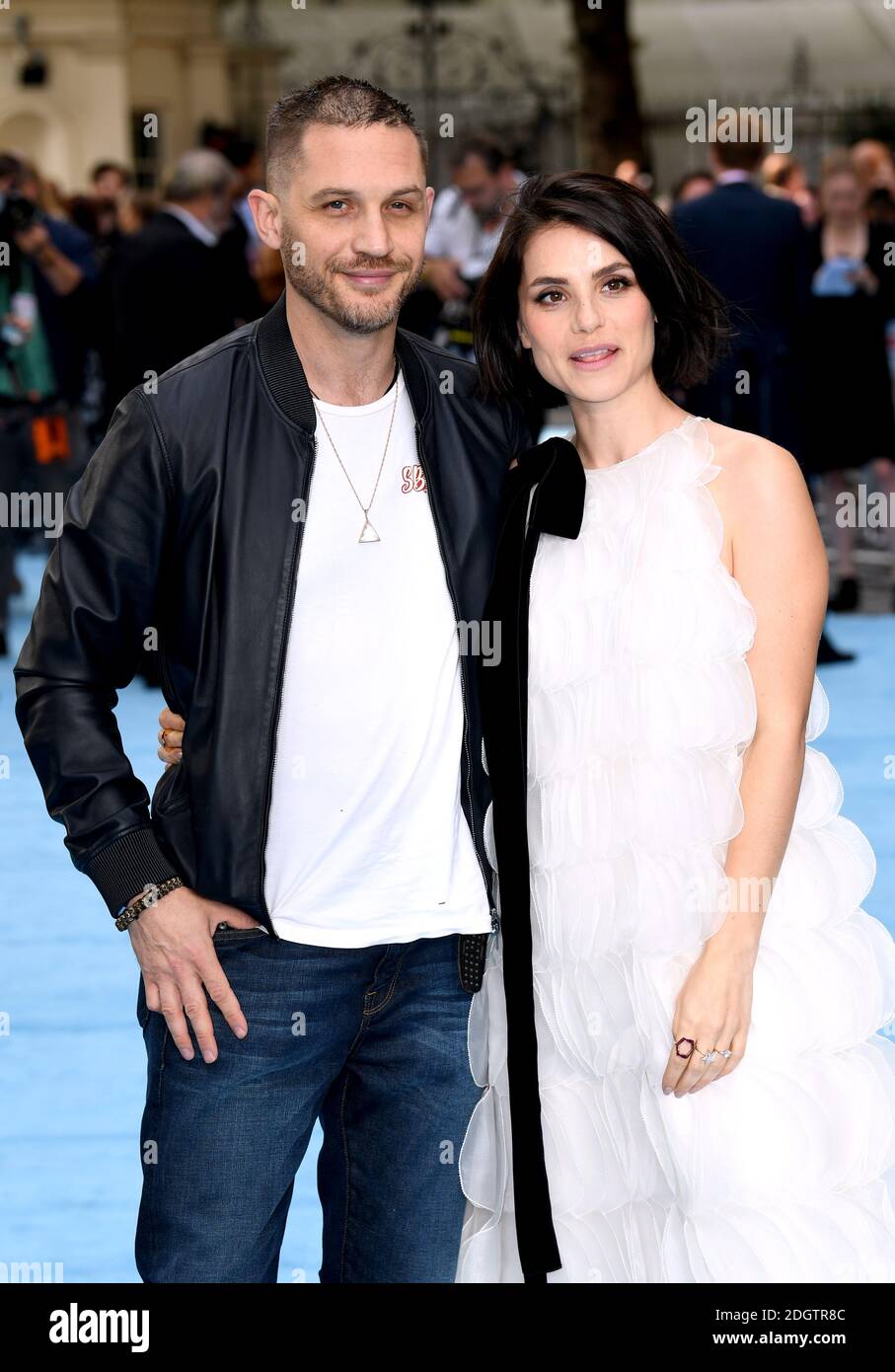 Tom Hardy and Charlotte Riley attending the Swimming with Men premiere ...