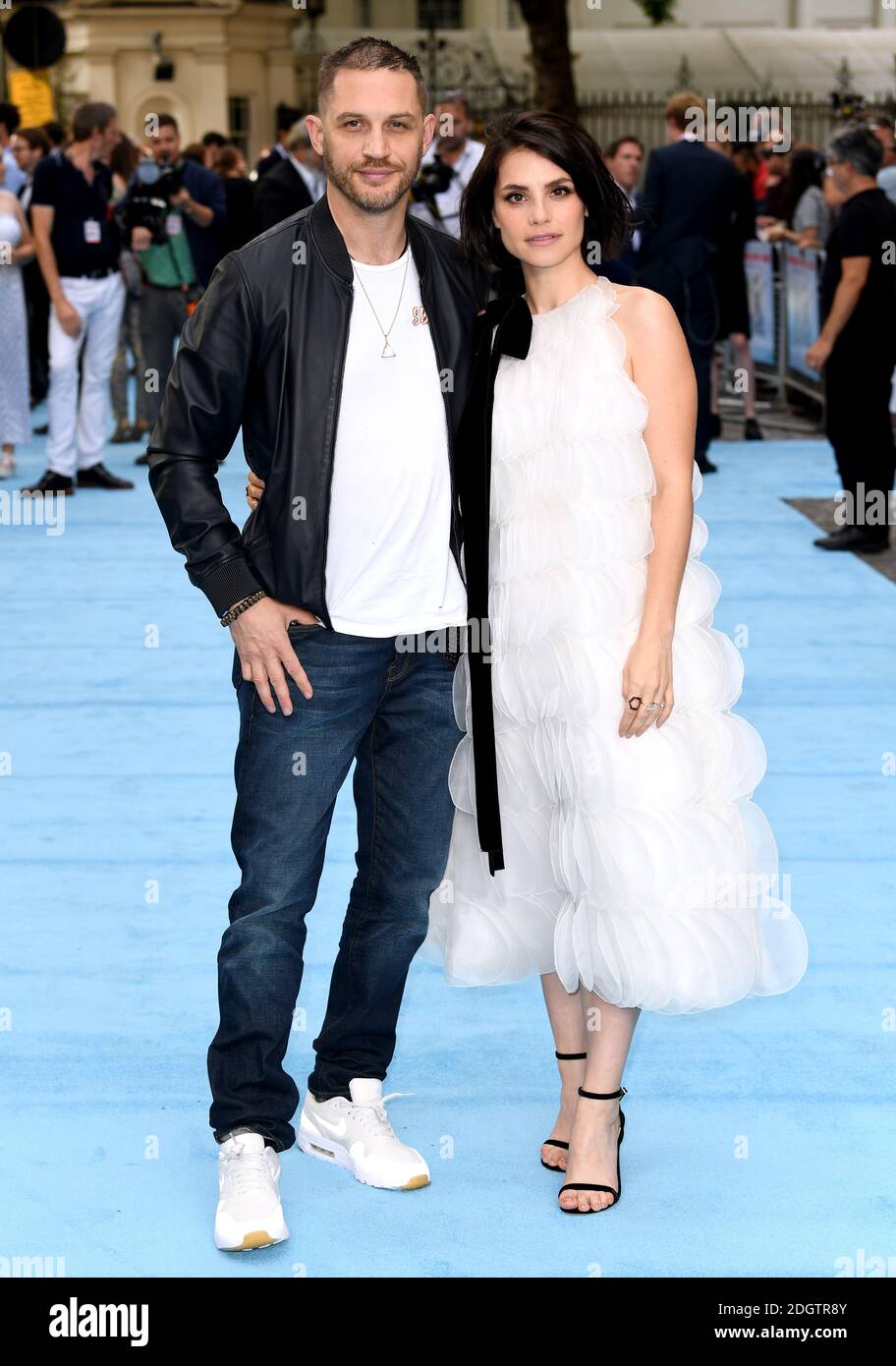 Tom Hardy and Charlotte Riley attending the Swimming with Men premiere ...