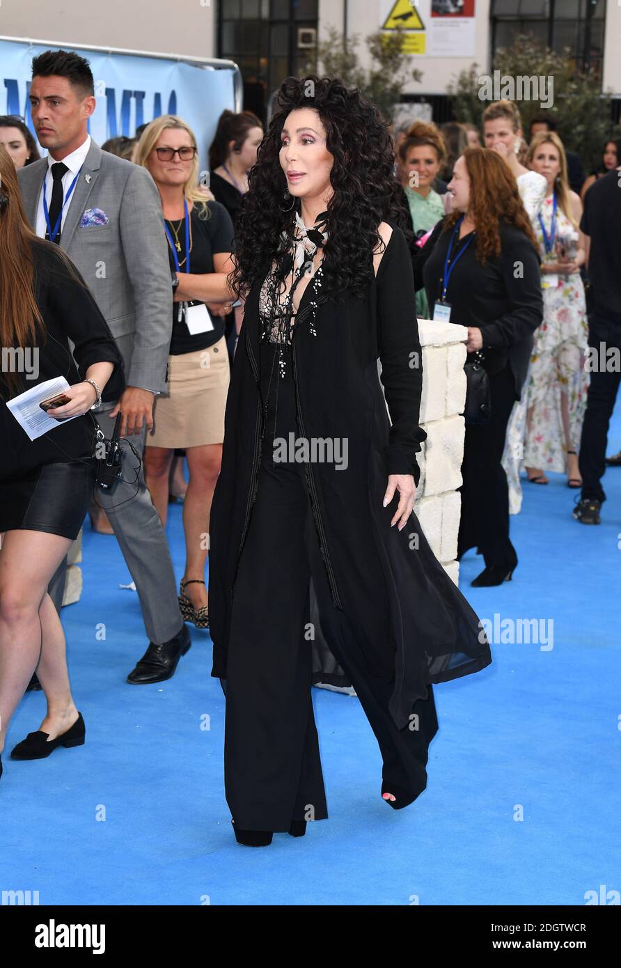 Cher attending the premiere of Mamma Mia! Here We Go Again held at the ...