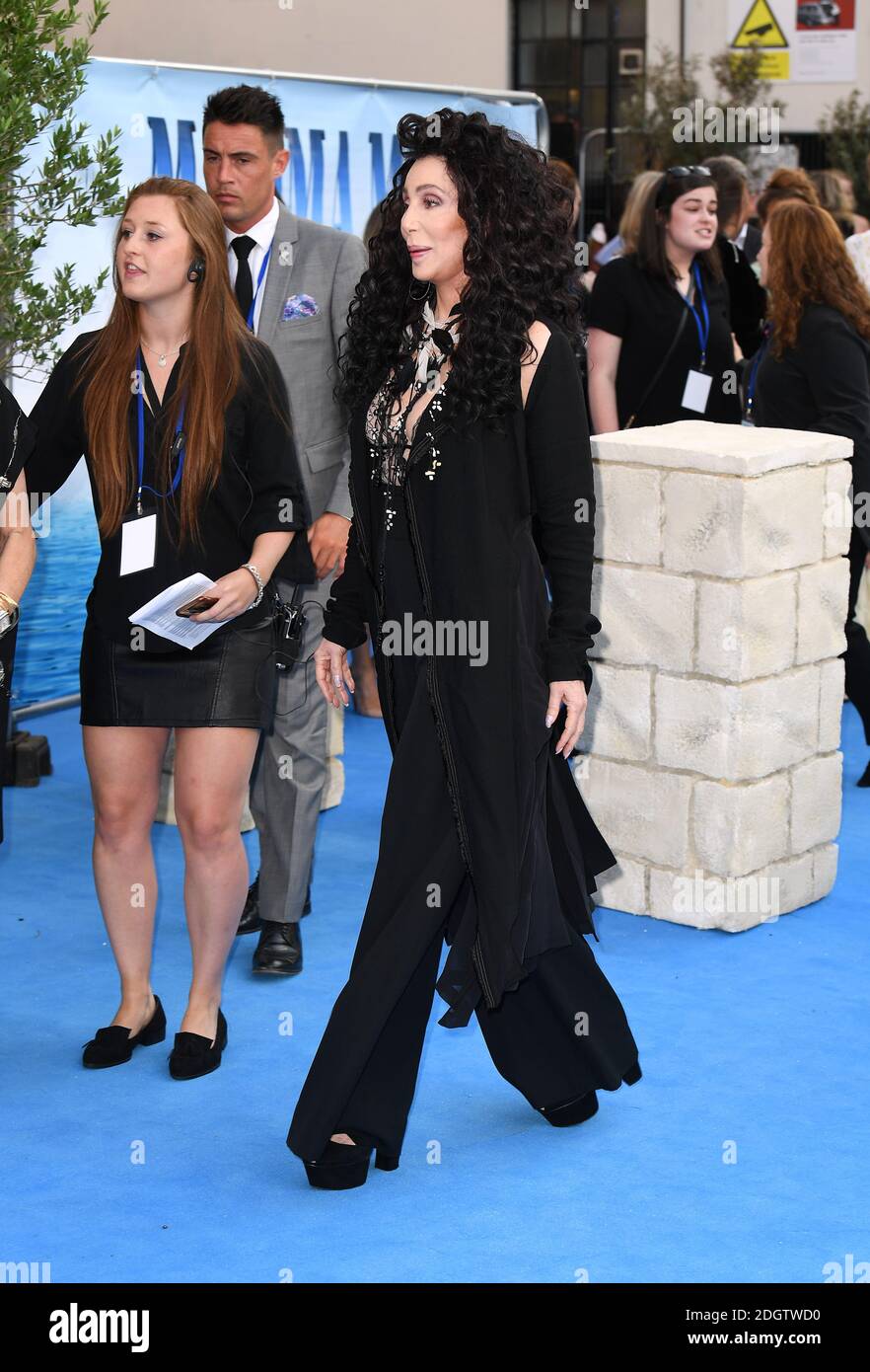 Cher attending the premiere of Mamma Mia! Here We Go Again held at the ...