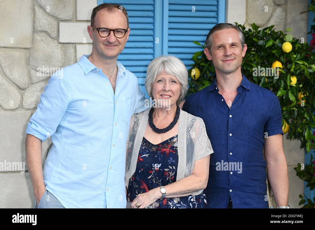 Mark Gatiss (left), Ian Hallard's mother and Ian Hallard (right ...