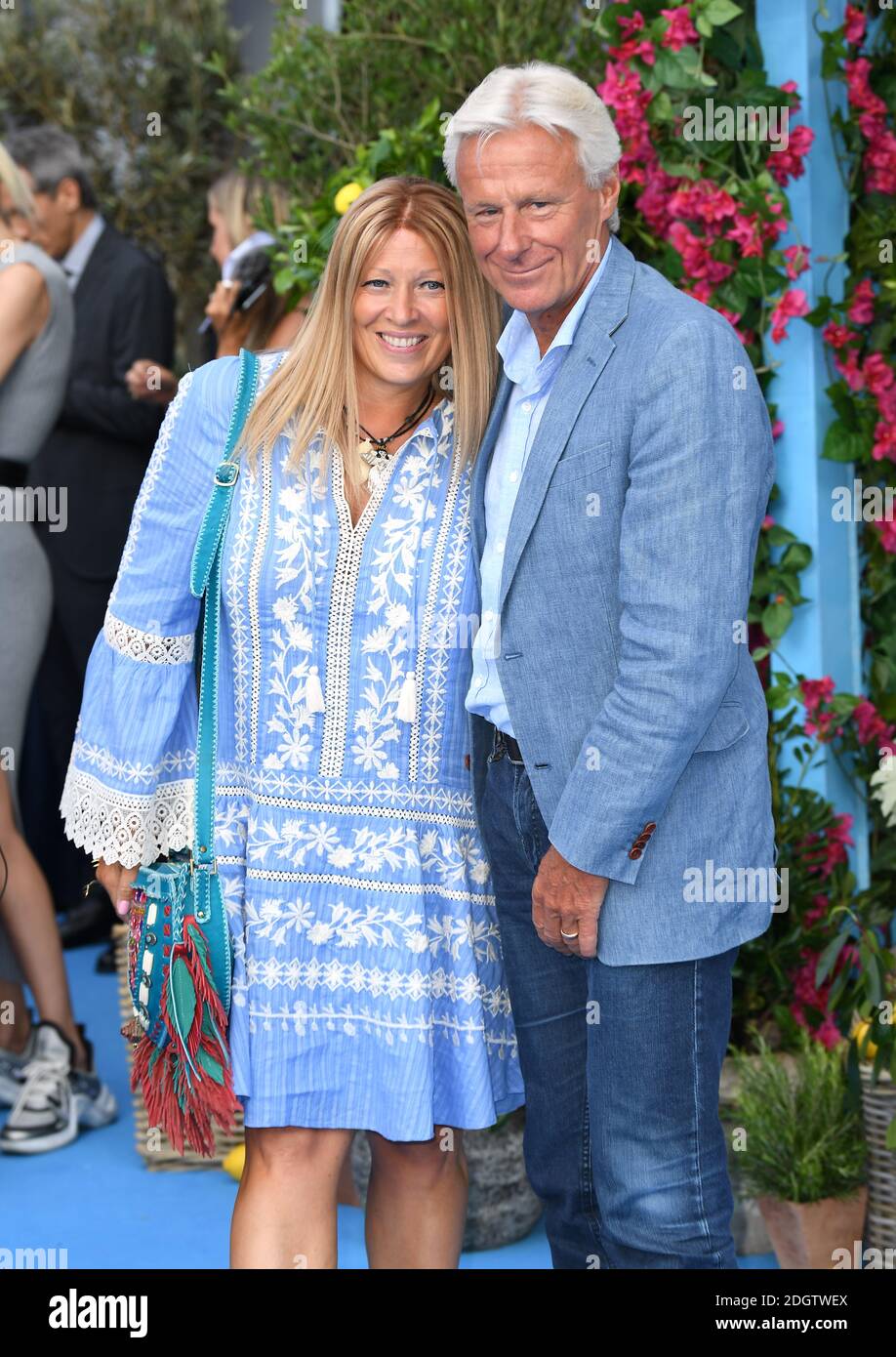 Patricia Ostfeldt (left) and Bjorn Borg attending the premiere of Mamma ...