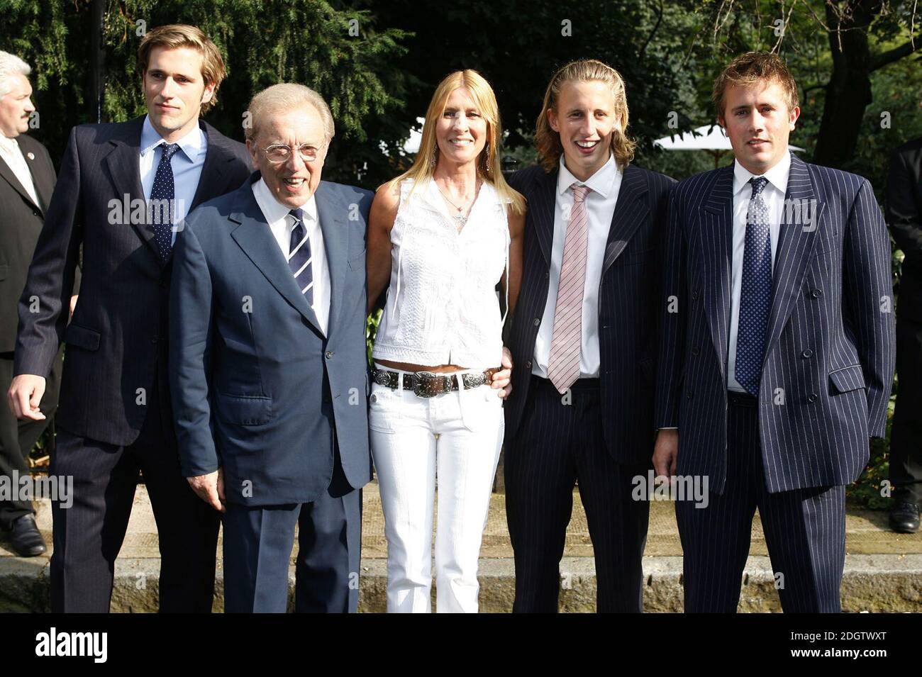 Sir David Frost and his family arriving at Sir David Frost's Garden ...
