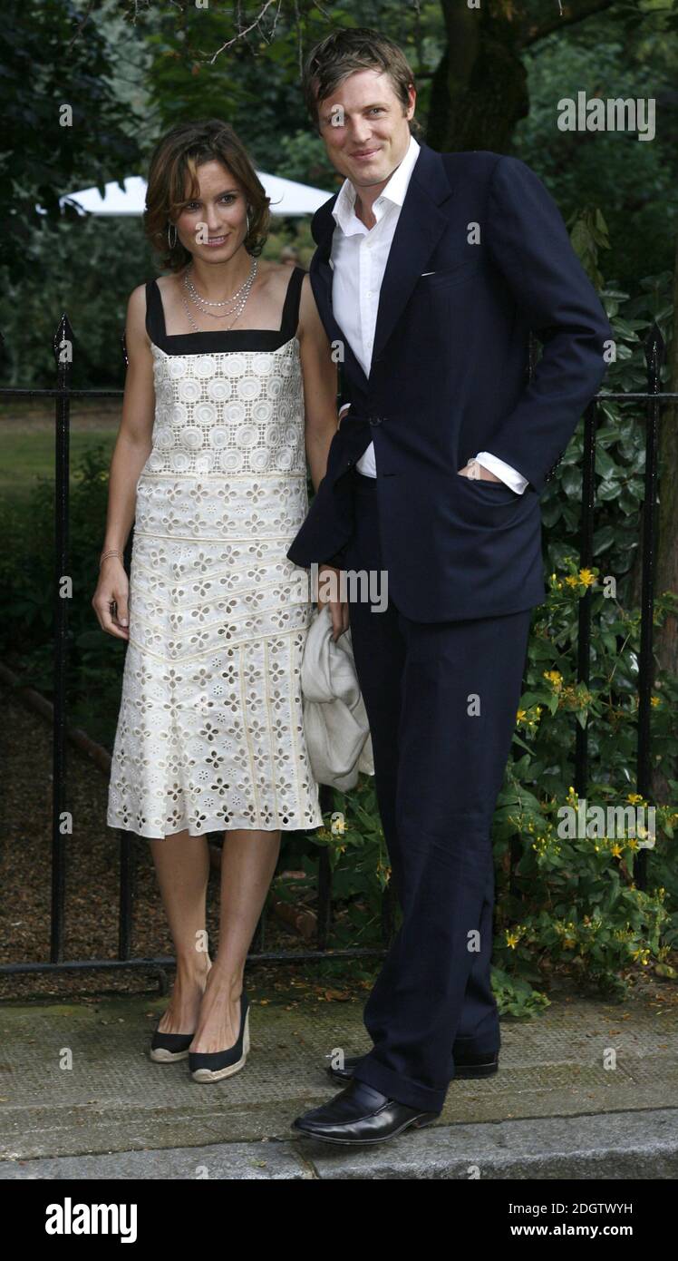 Zak Goldsmith and wife arriving at Sir David Frost's Garden Party ...