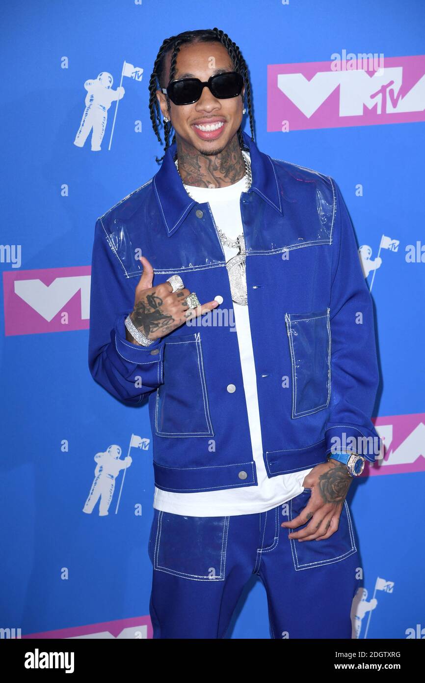 Tyga arriving at the MTV Video Music Awards 2018, Radio City, New York ...