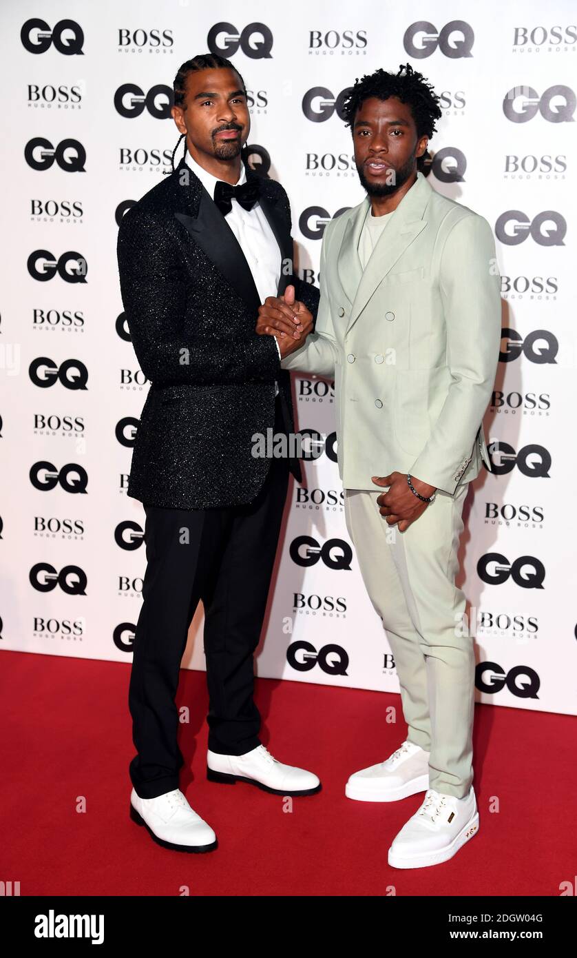 David Haye and Chadwick Boseman attending the GQ Men of the Year Awards ...