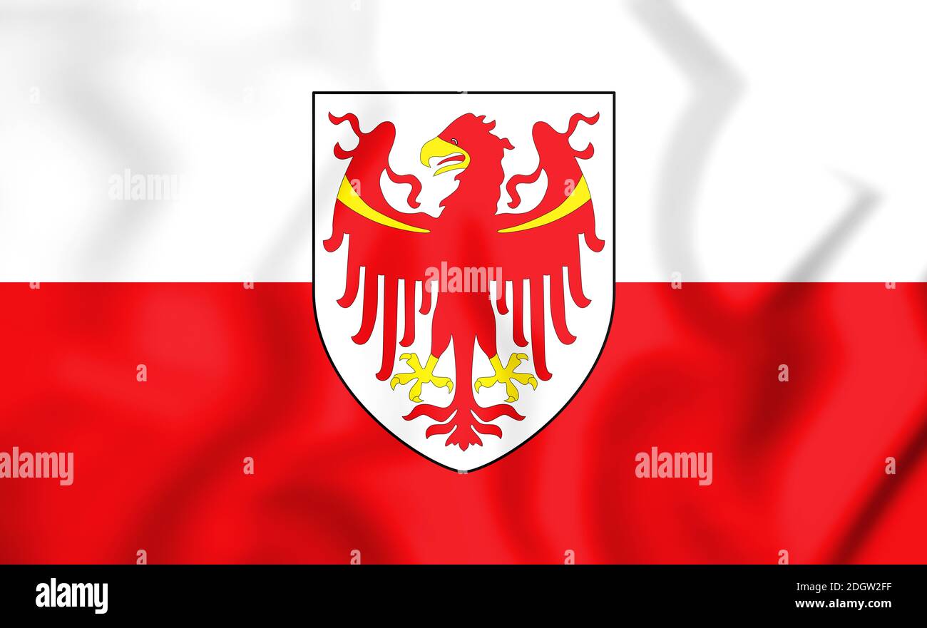3D Flag of South Tyrol, Italy. 3D Illustration Stock Photo - Alamy