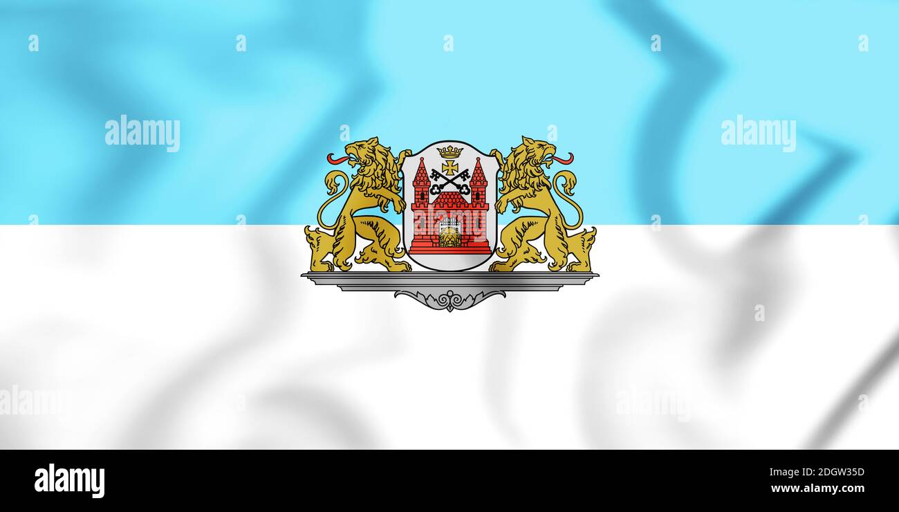 3D Flag of Riga, Latvia. 3D Illustration Stock Photo - Alamy