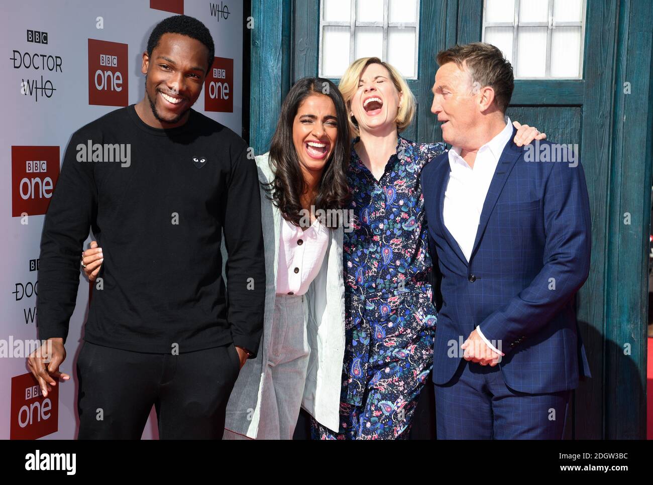 Jodie Whittaker, Mandip Gill, Tosin Cole and Bradley Walsh arriving at ...