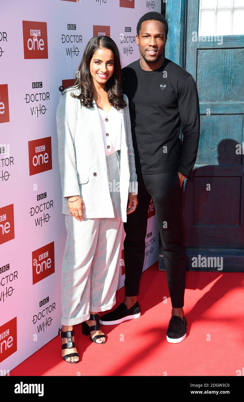 Mandip Gill and Tosin Cole arriving at the Doctor Who Premiere ...