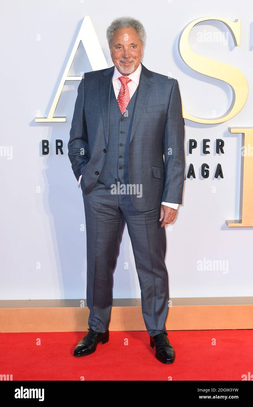 Tom Jones attending the UK Premiere of A Star is Born held at the Vue ...