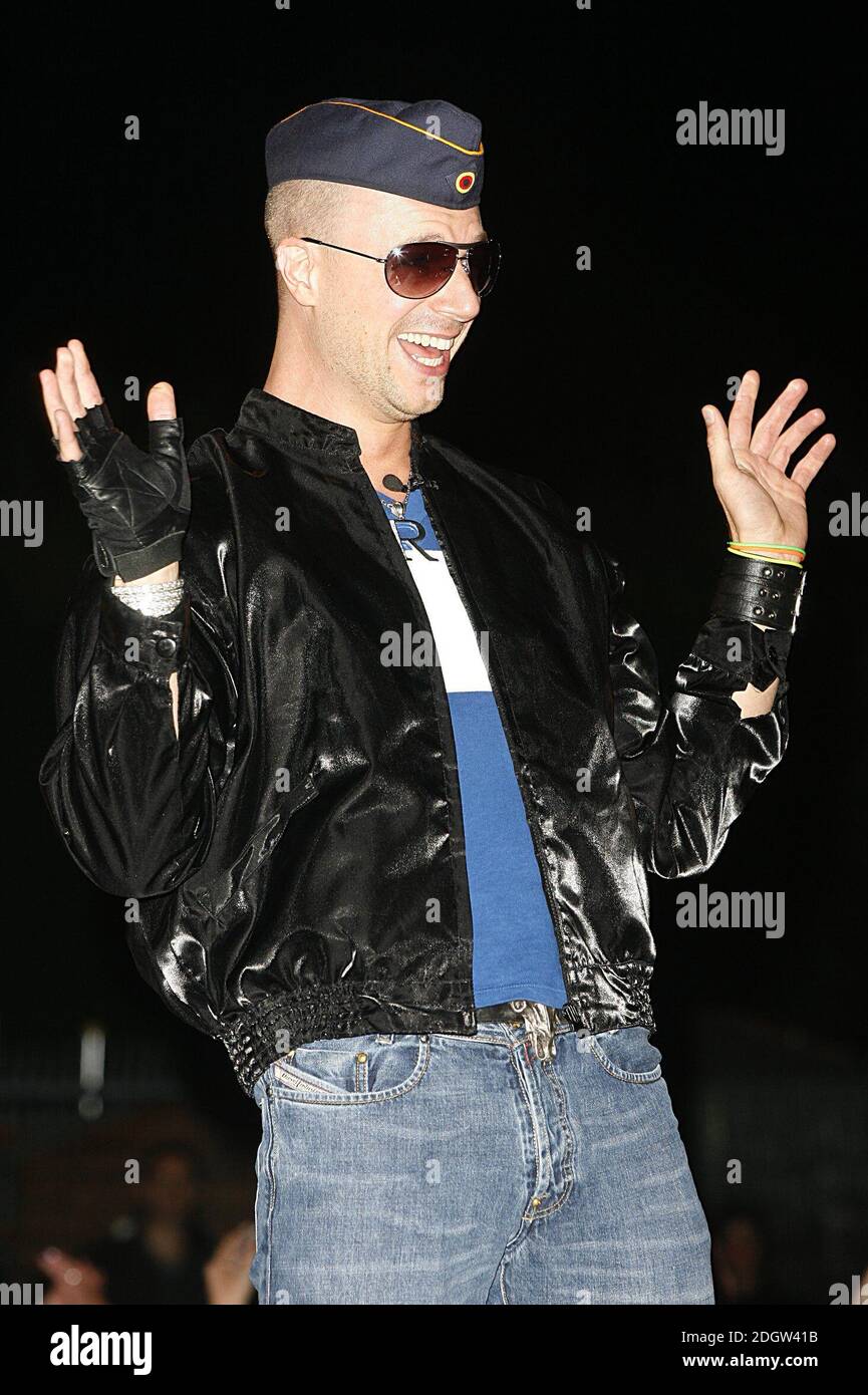 Richard Newman leaves the Big Brother House Stock Photo - Alamy