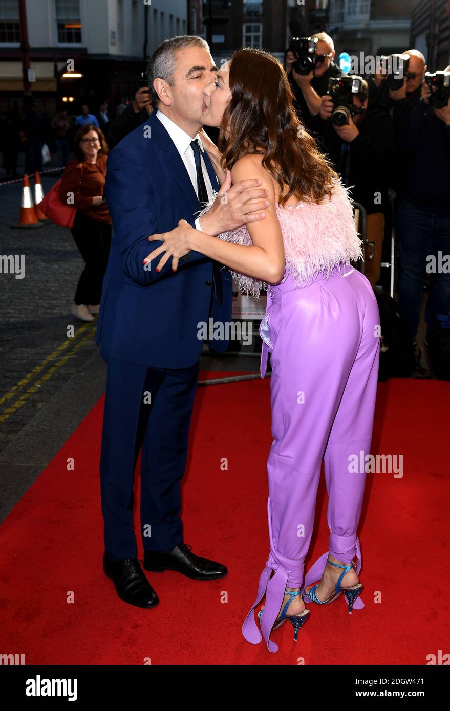 Rowan Atkinson And Olga Kurylenko Attending The Johnny English Strikes