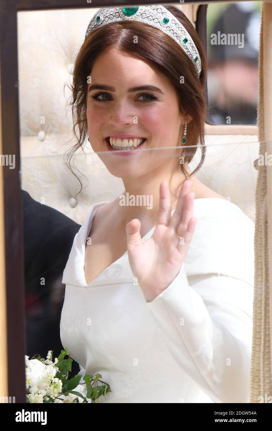 Princess Eugenie in the Scottish State Coach during the carriage ...