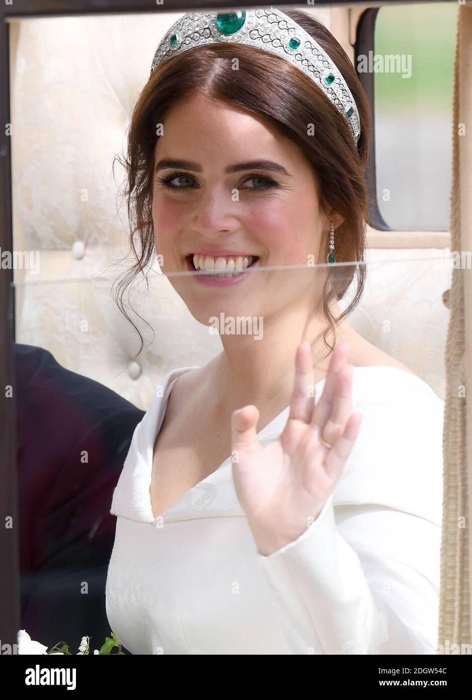 Princess Eugenie in the Scottish State Coach during the carriage ...