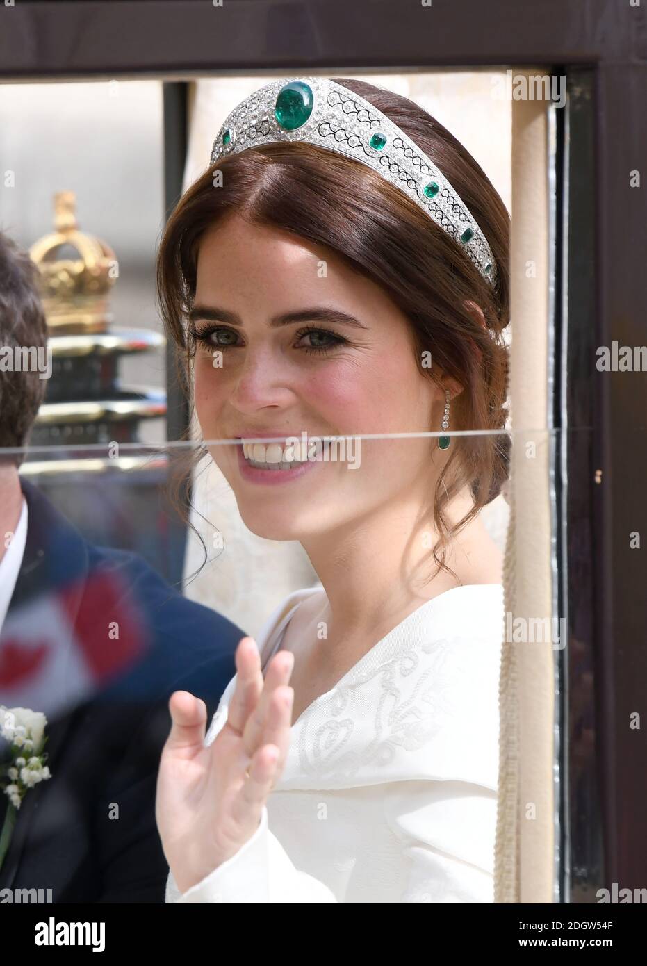 Princess Eugenie in the Scottish State Coach during the carriage ...