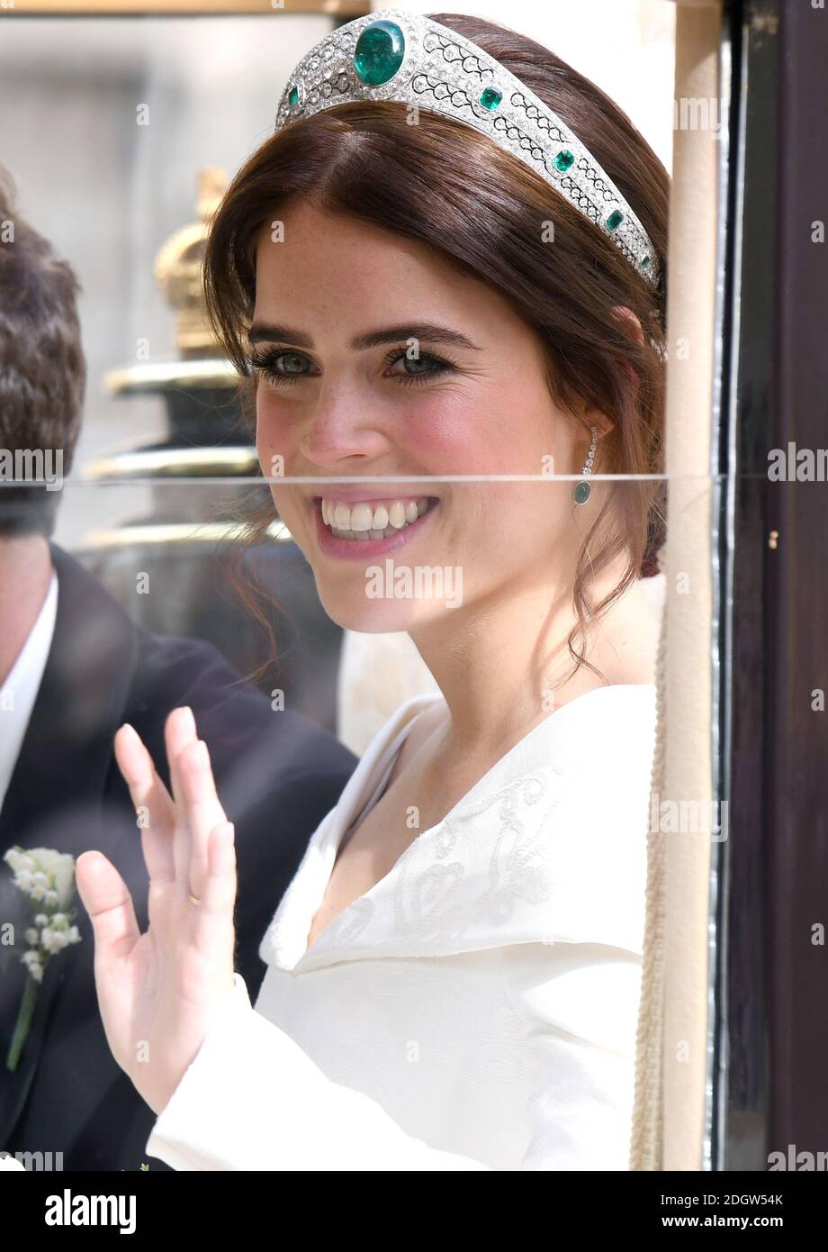 Princess Eugenie in the Scottish State Coach during the carriage ...