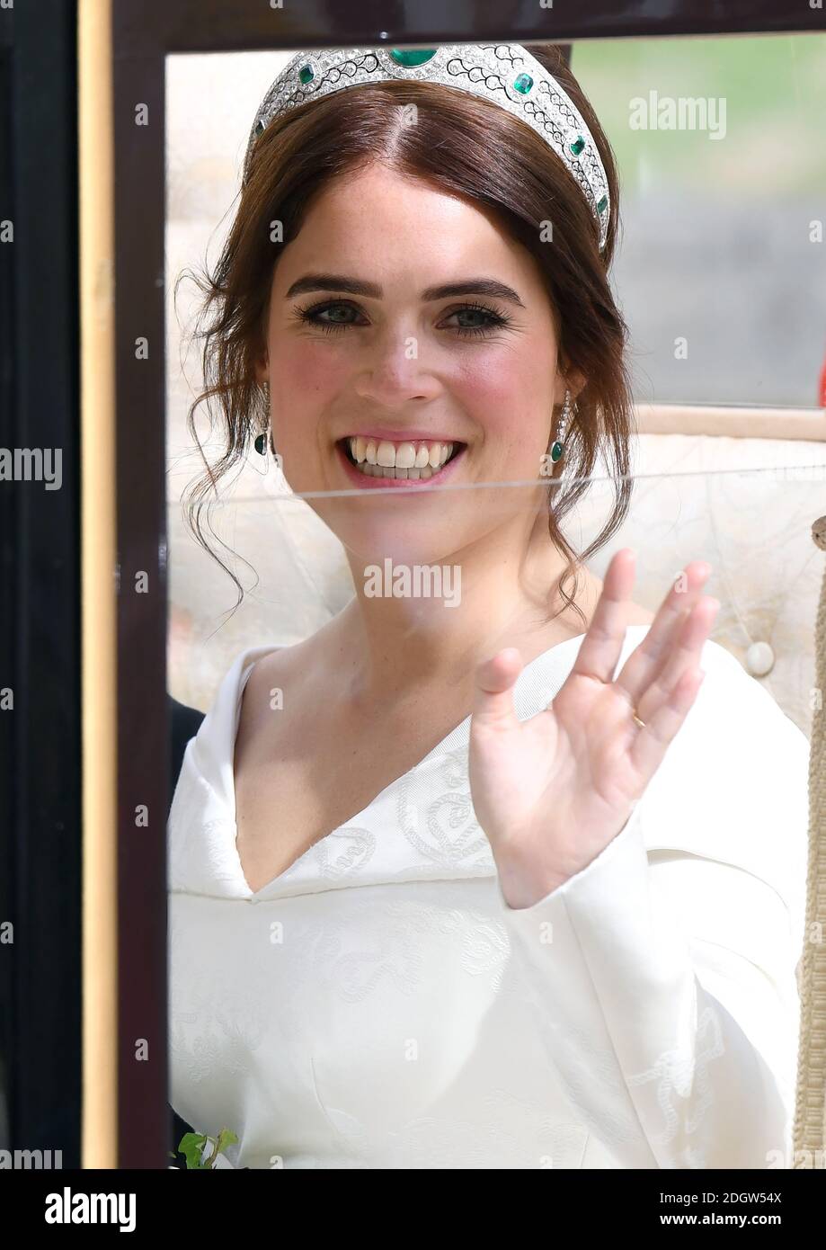 Princess Eugenie in the Scottish State Coach during the carriage ...