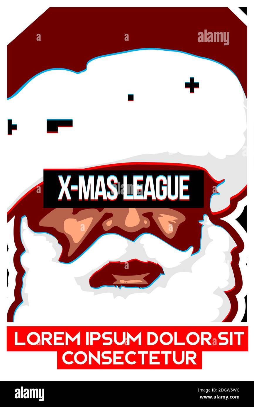 christmas league esport match poster illustration Stock Vector Image ...