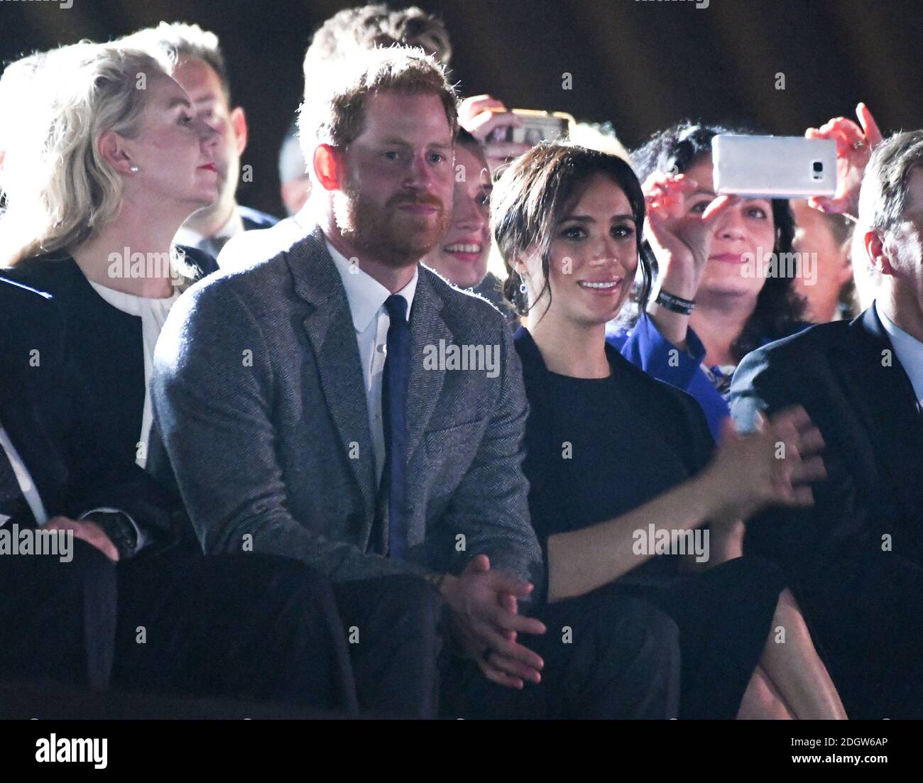 Prince Harry Duke of Sussex and Meghan Duchess of Sussex attend the ...
