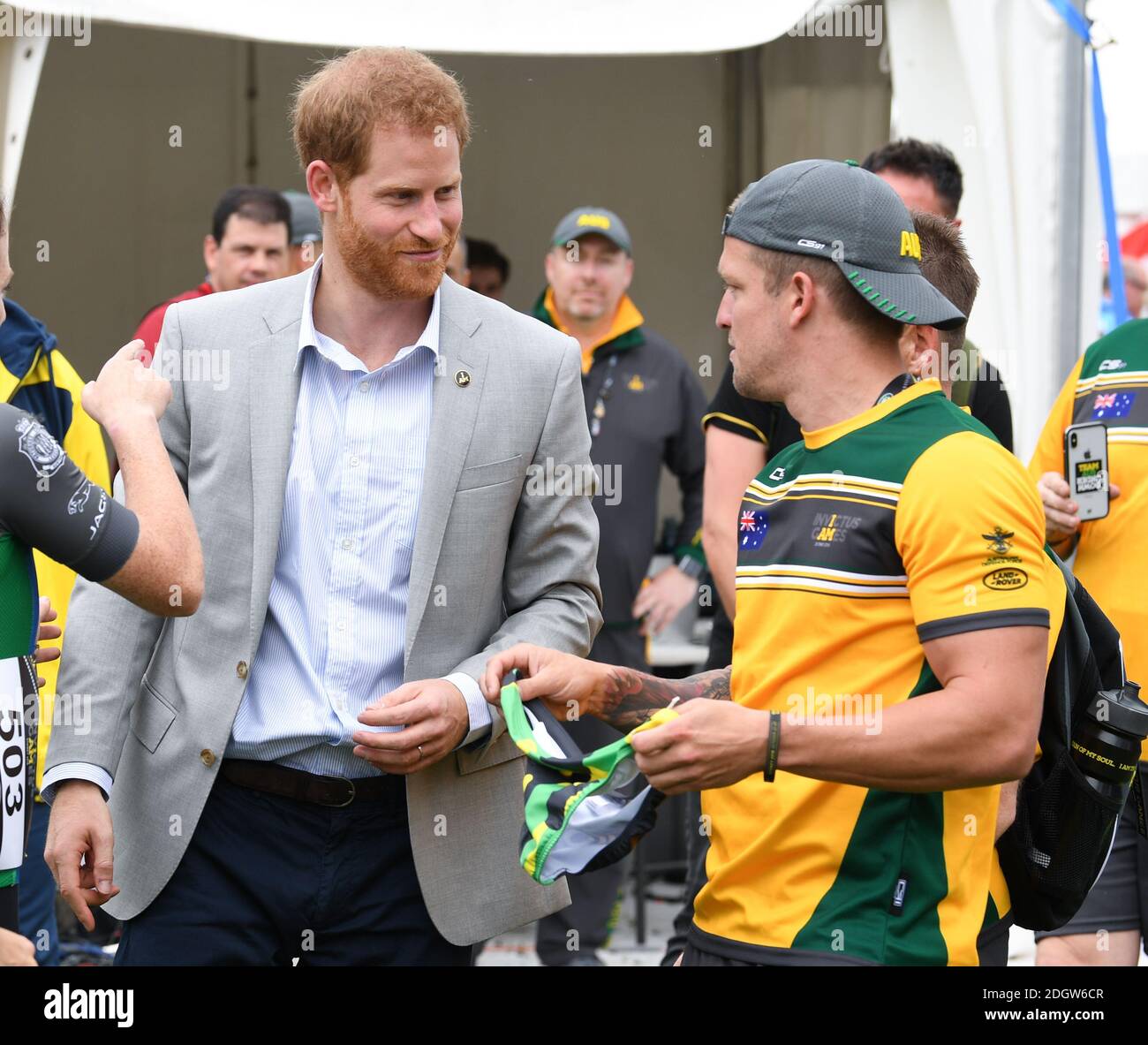 Prince Harry Duke of Sussex meets athletes at the Invictus Games and ...