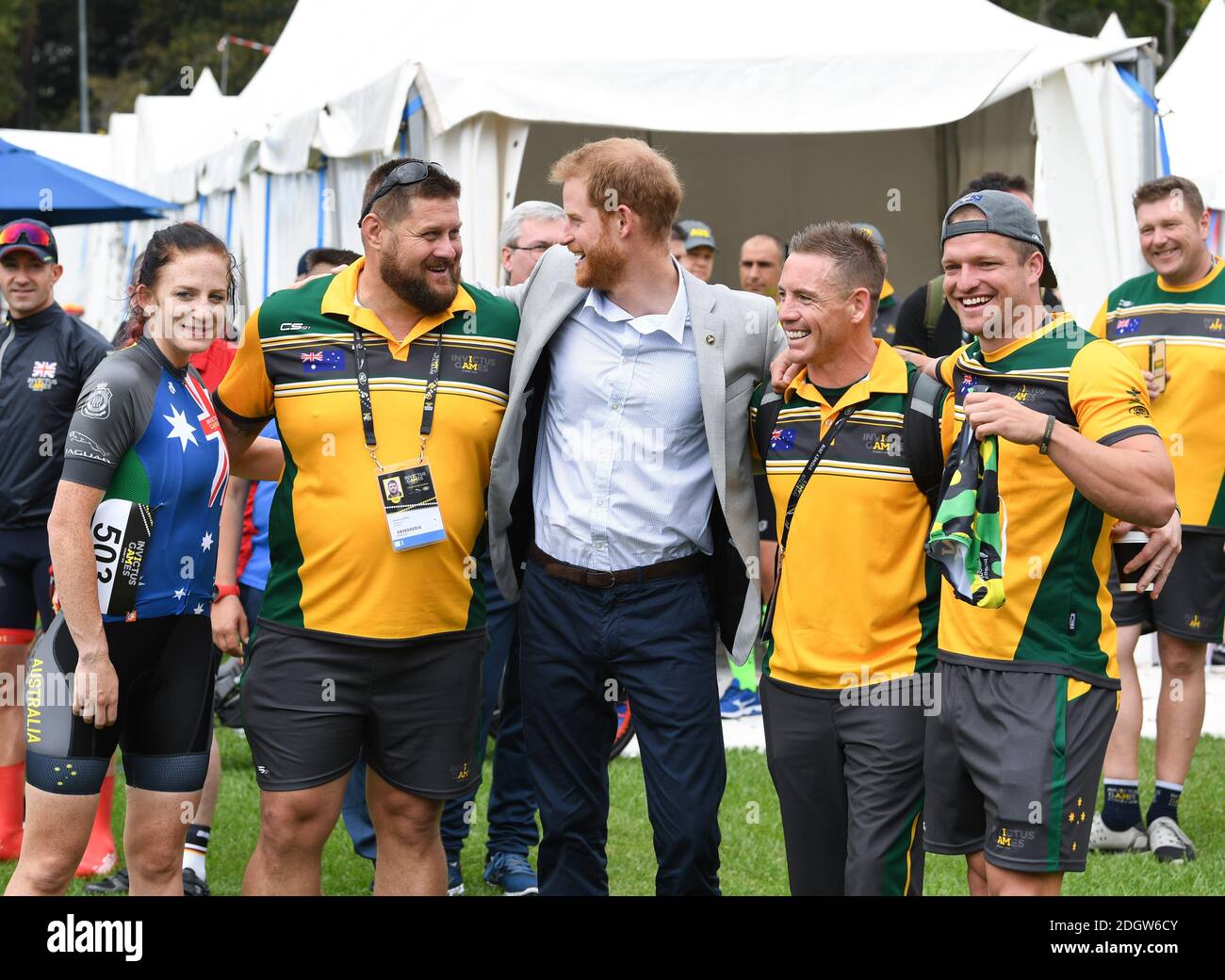 Prince Harry Duke of Sussex meets athletes at the Invictus Games and ...