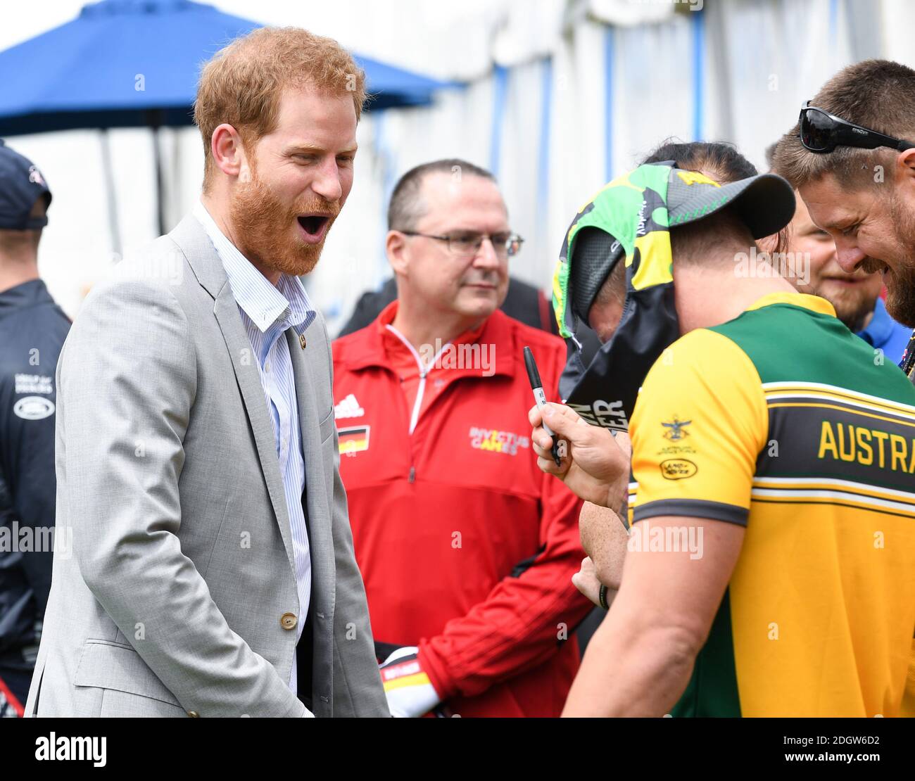 Prince Harry Duke of Sussex meets athletes at the Invictus Games and ...