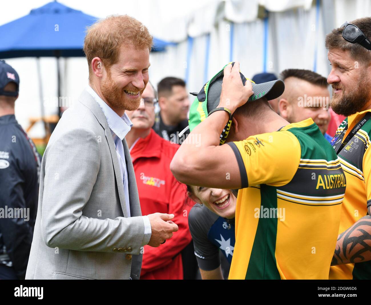 Prince Harry Duke of Sussex meets athletes at the Invictus Games and ...