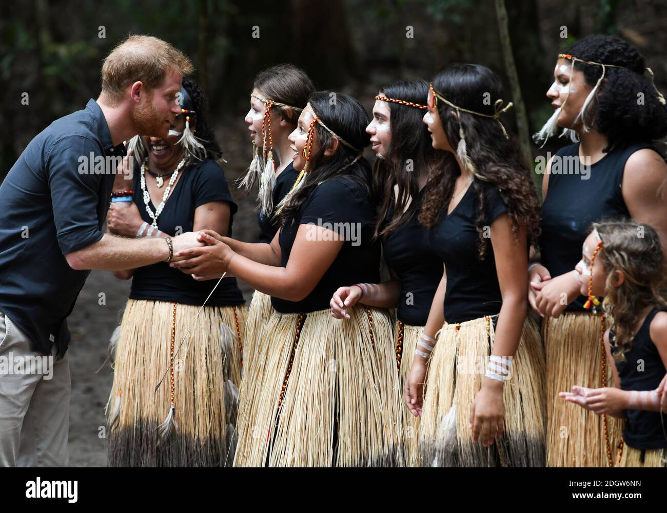 Prince Harry Duke of Sussex meets the Butchulla people and the Premiere ...