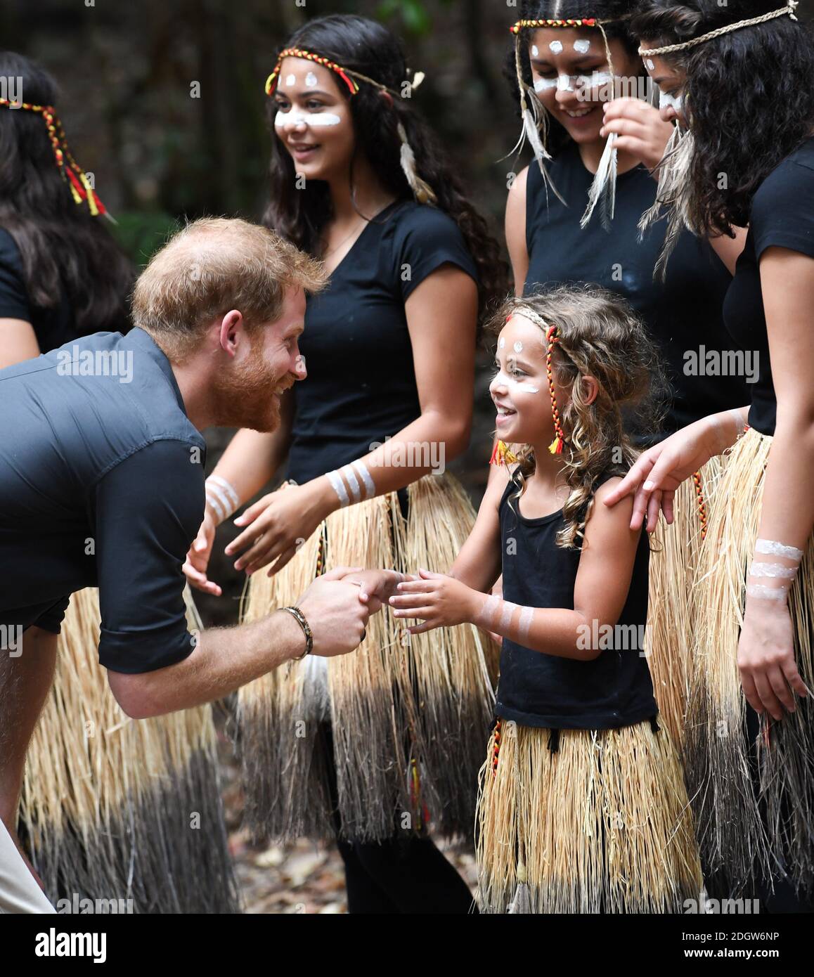 Prince Harry Duke of Sussex meets the Butchulla people and the Premiere ...